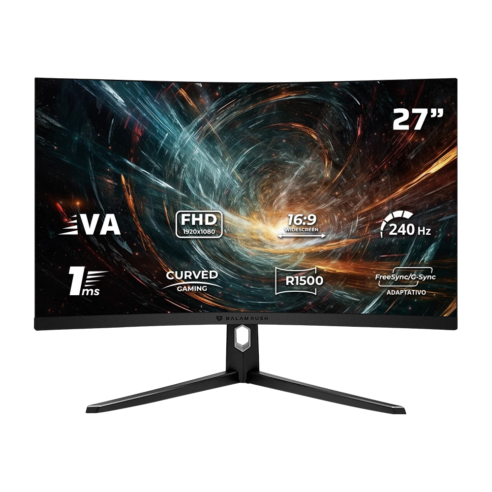 Monitor Gamer Curvo 27" VA | Hyper Orbit MHO27Y | Negro