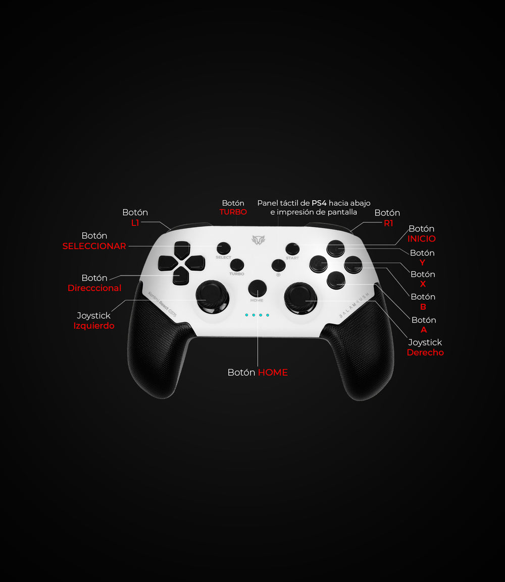 Gamepad | Kontrol React G575 | Blanco-Negro