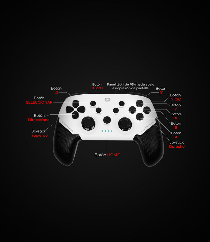 Gamepad | Kontrol React G575 | Blanco-Negro