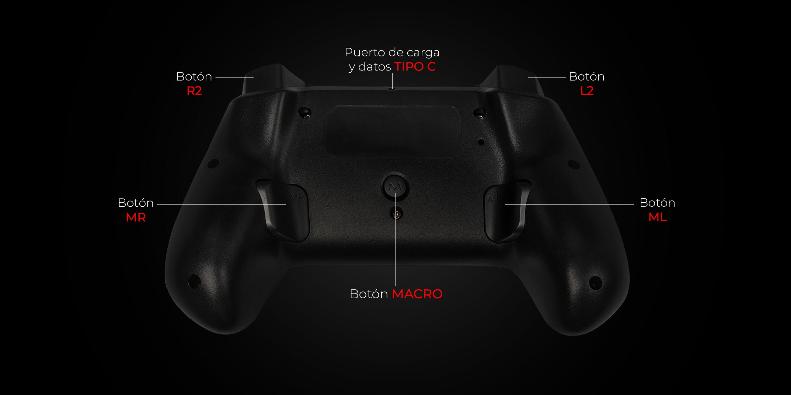 Gamepad | Kontrol React G575 | Blanco-Negro