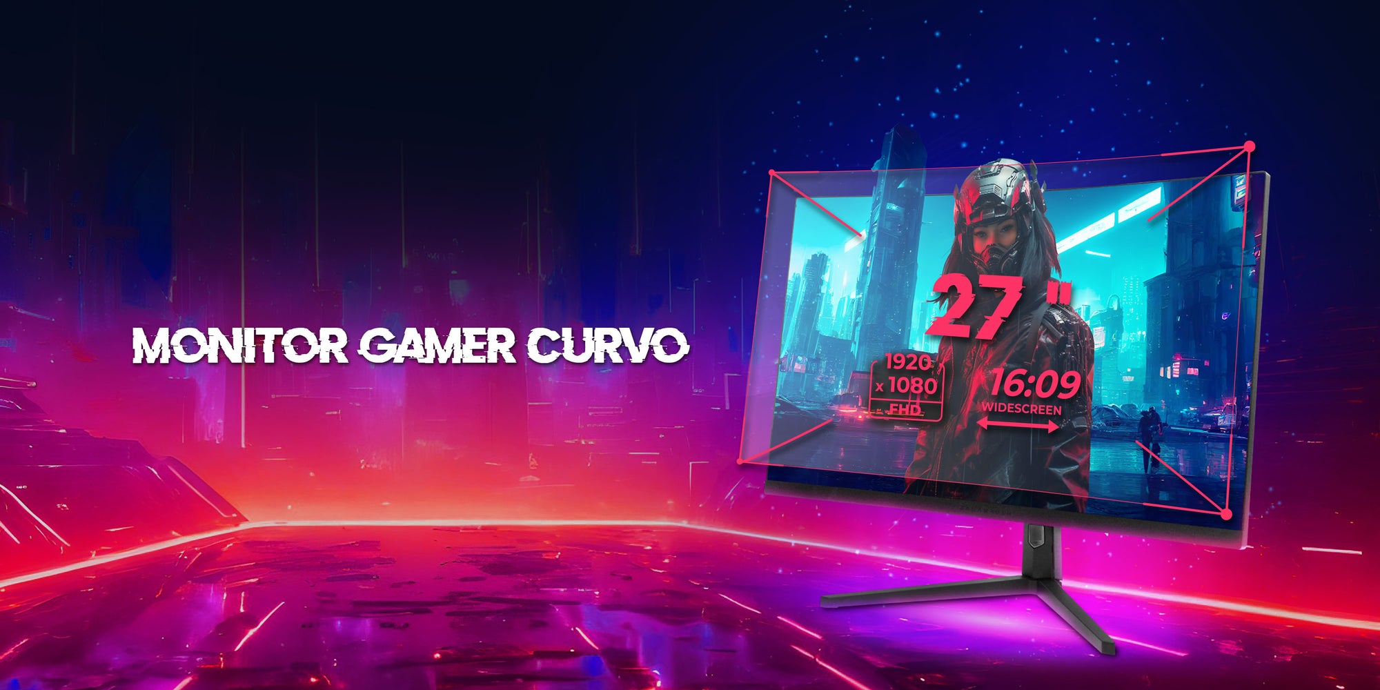 Monitor Curvo 27" VA | Ultra Earth Pro MGP27C | Negro