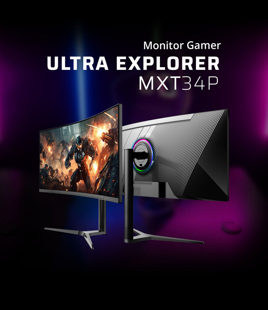 Monitor Curvo 34" UWQHD R1500 VA | Ultra Explorer MXT34P | Negro