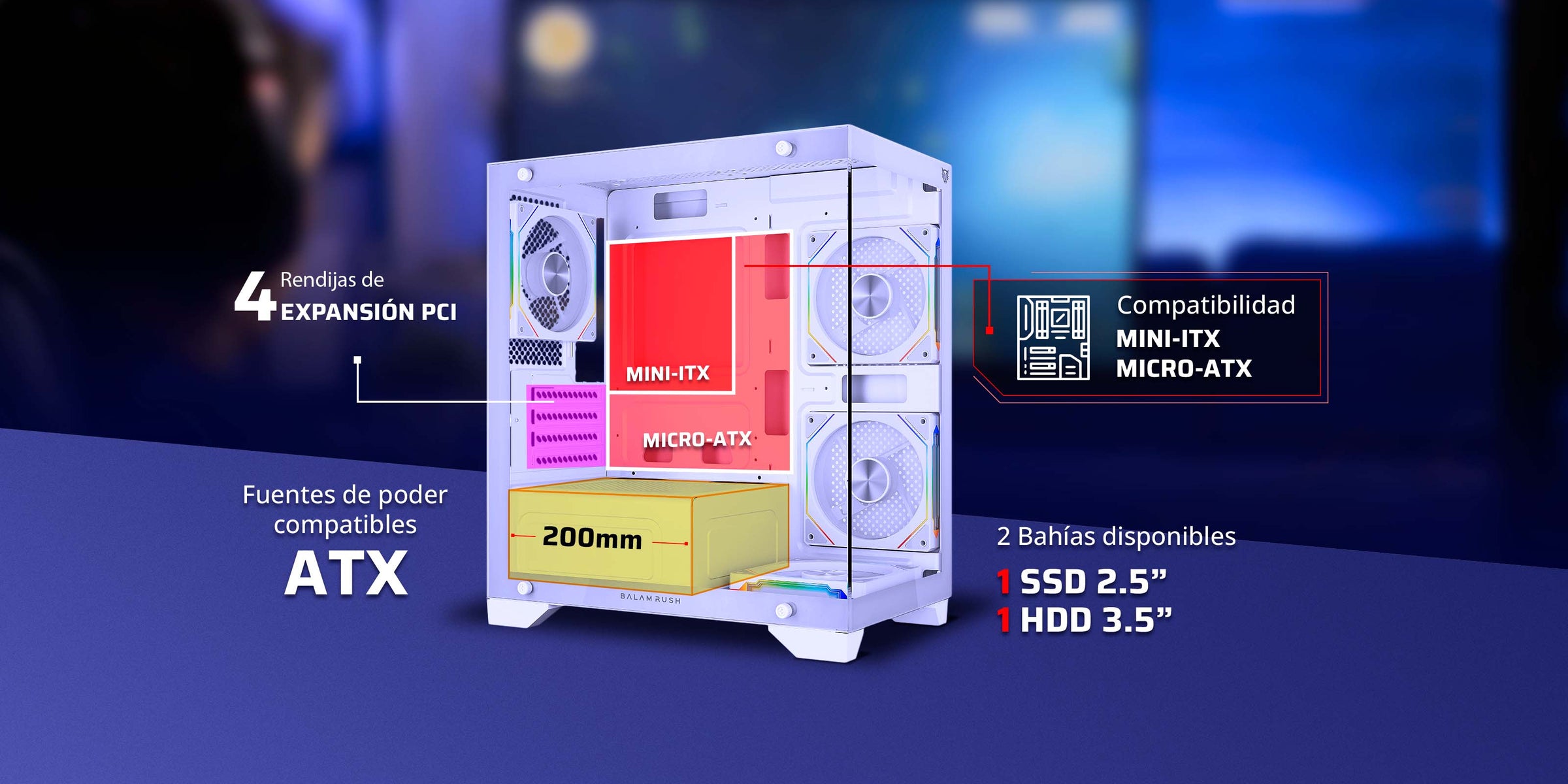 Gabinete Mini Torre | Tank Perform 3600 | Negro