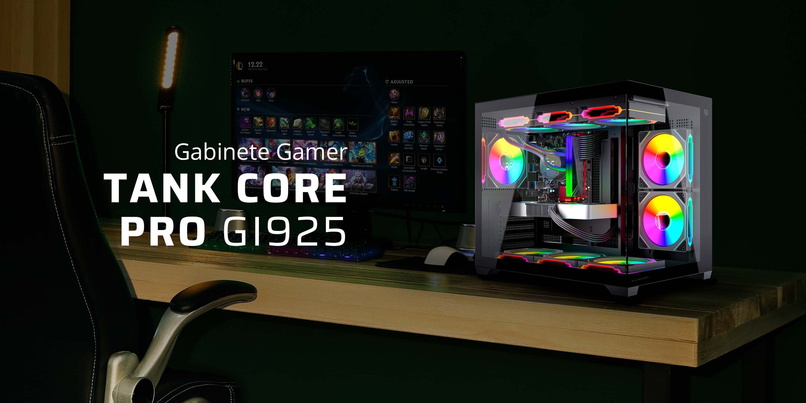 Gabinete Gamer Mini Torre | Tank Core Pro GI925 | Negro