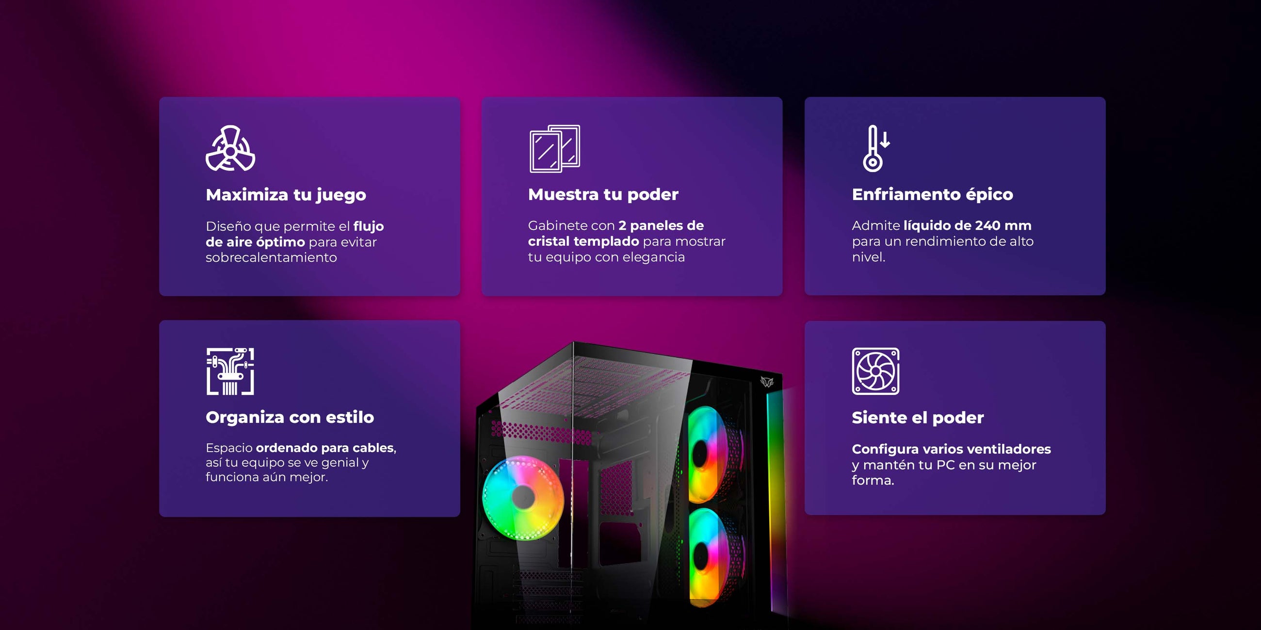 Gabinete Mini Torre | Tank Pro Evo GM955 | Blanco