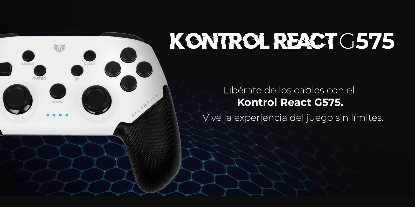 Gamepad | Kontrol React G575 | Blanco-Negro