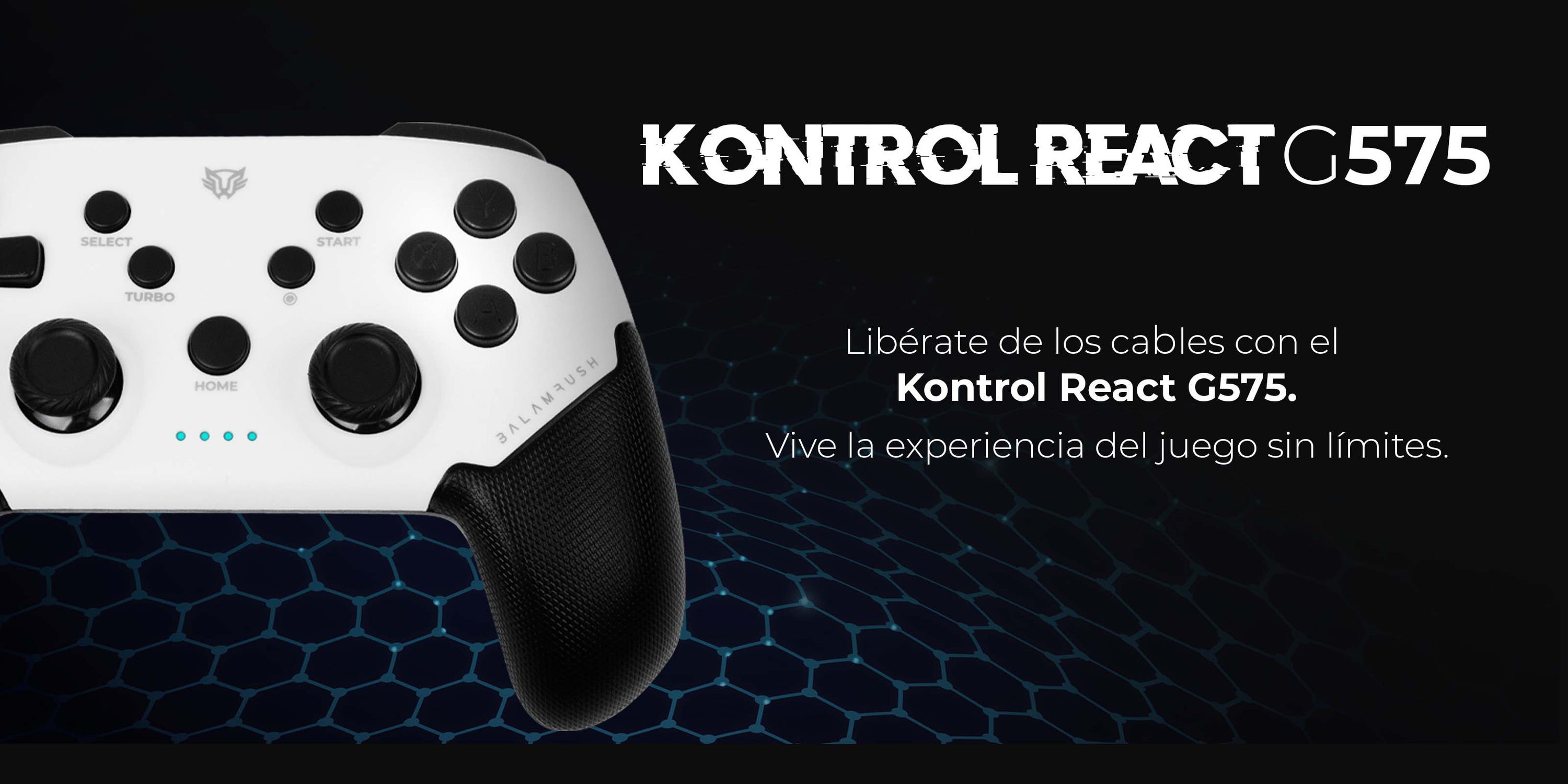 Gamepad | Kontrol React G575 | Blanco-Negro