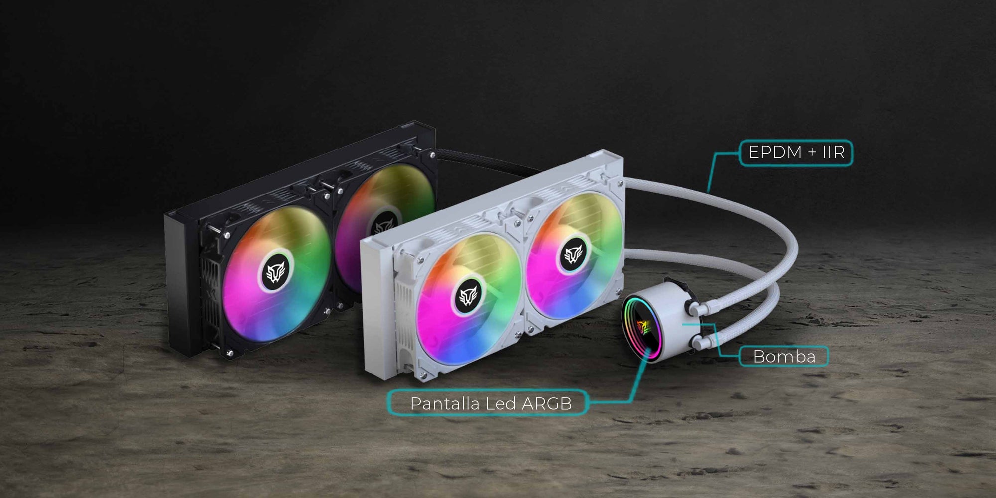 Enfriamiento Líquido 240 para CPU | Hydrox Pro HX20 | Negro